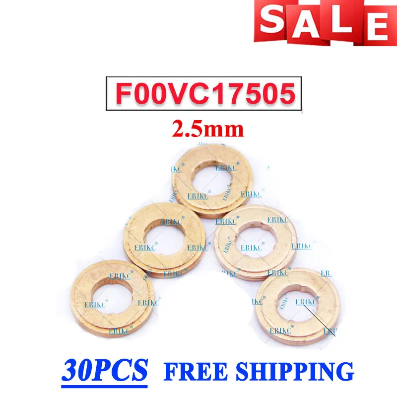 ERIKC F 00V C17 505 디젤 인젝터 구리 링 와셔 F00VC17505 열 실드 심 크기 7.1*15*2.5 (mm ...