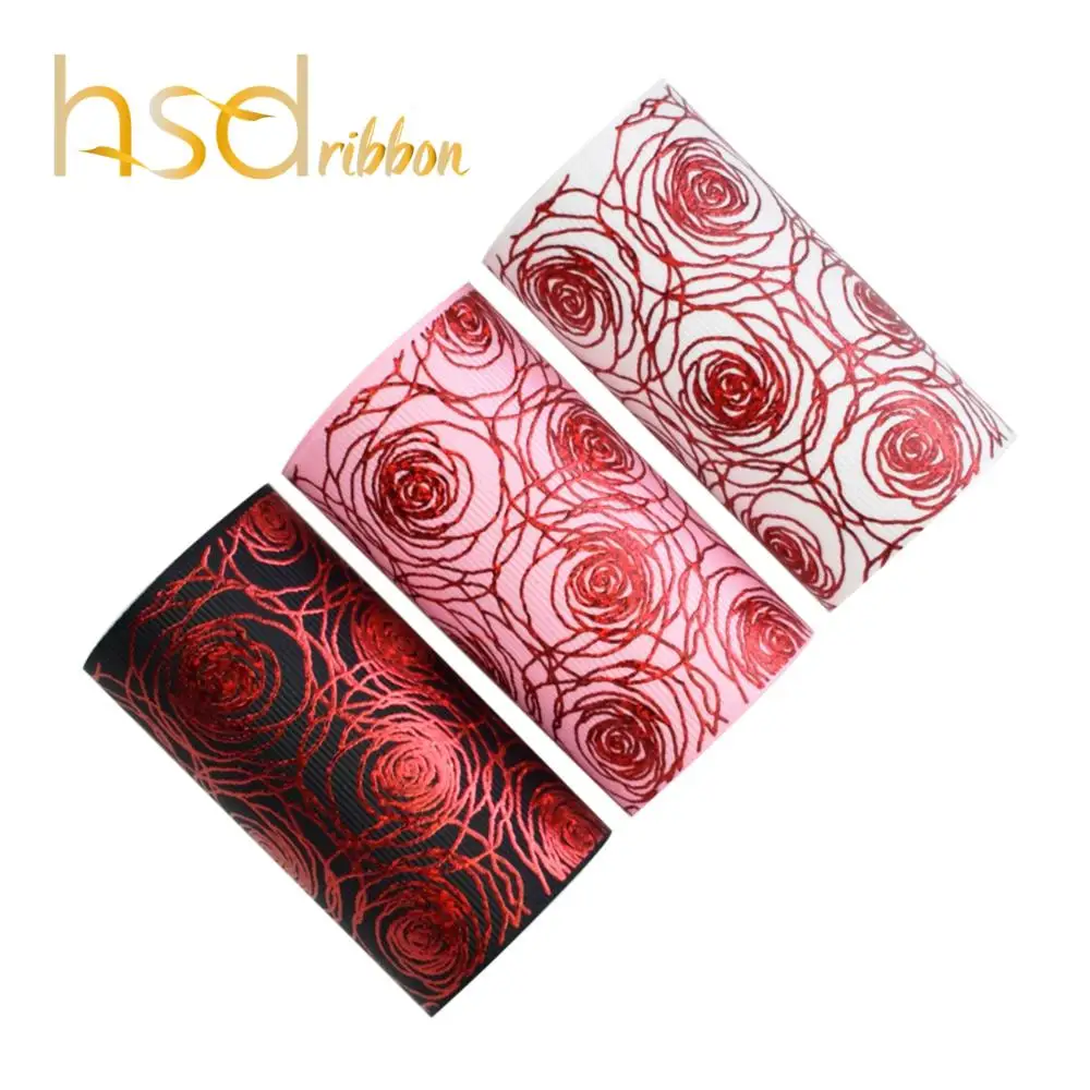 HSDRibbon HSD Design Genuine 75MM 3inch Rose series foil Printed on ...