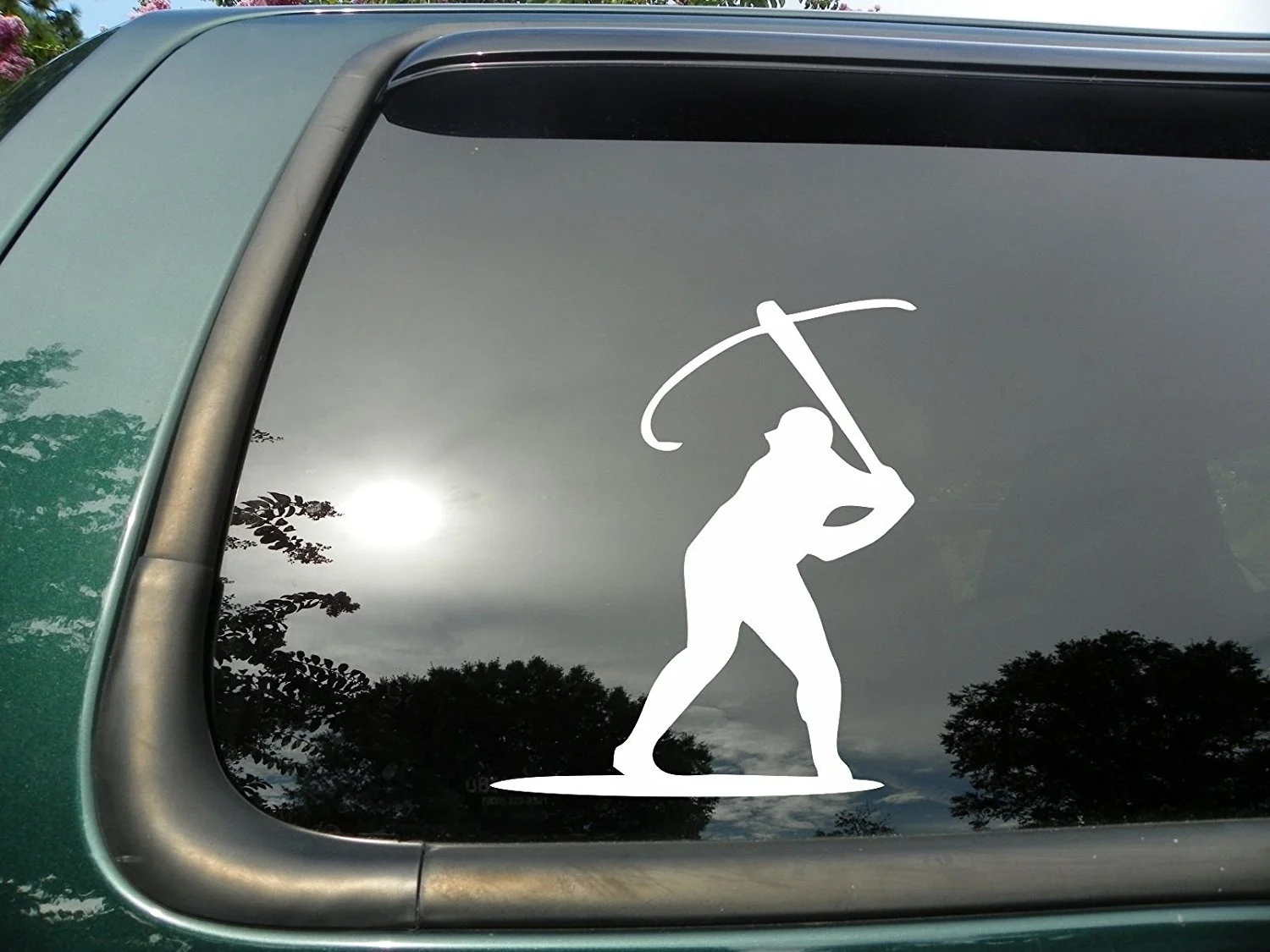 Baseball Player Die Cut Vinyl Window Decal/sticker for computer or ...