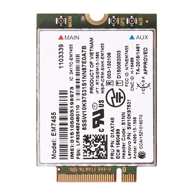 EM7455 FRU 01AX748 Network Card for X1 Carbon 5th Gen X270 T470 T470S ...