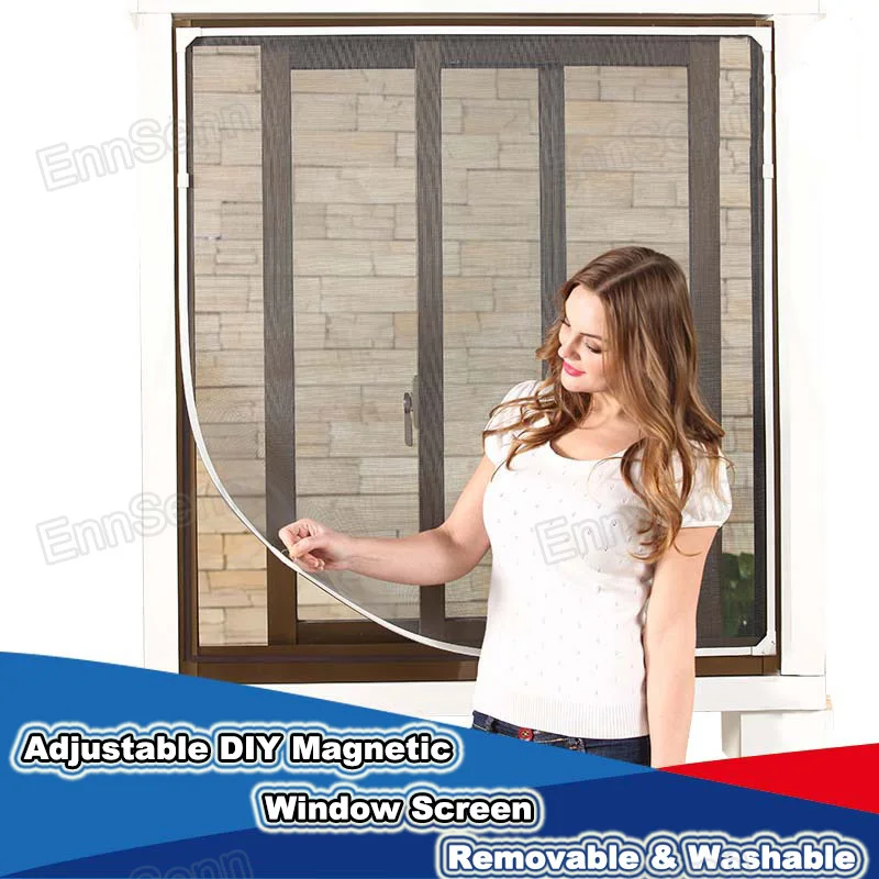 70-cm-Width-Adjustable-Magnetic-Window-Screen-for-Window-Anti-Mosquito ...