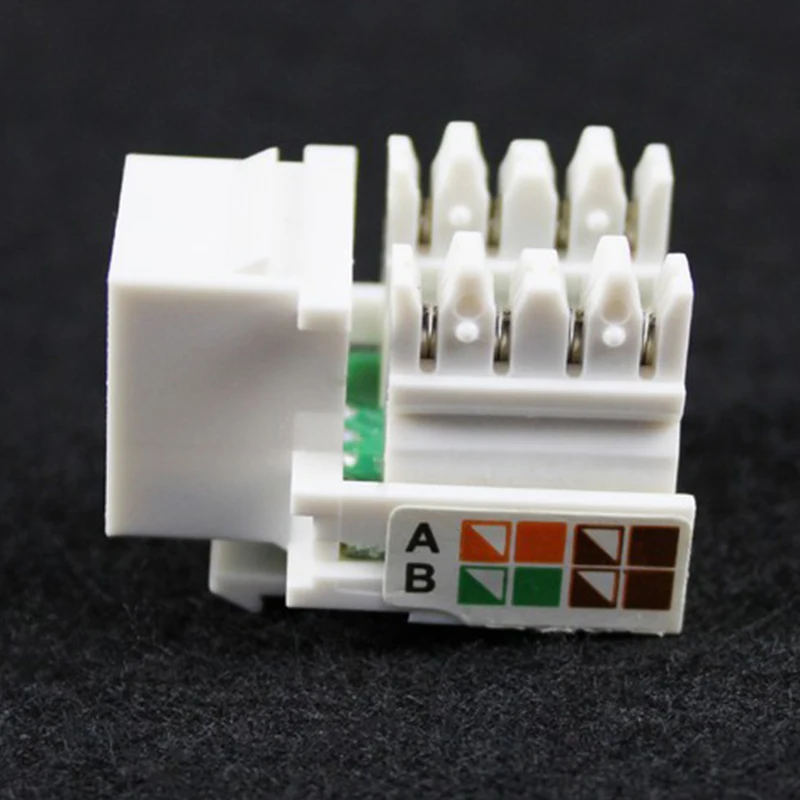 10pcs Cat5E 8P8C RJ45 LAN Network Ethernet Punch Down Keystone Socket ...