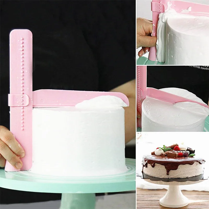 Cake Scraper For Diy Baking, Adjustable Fondant Smoother Icing Cream Smoothing Tool Spreading ...