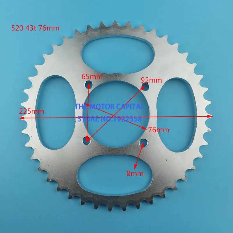Motorcycle Rear Steel Sprocket 520 | Drive Chain Motorcycle 520 - Free ...