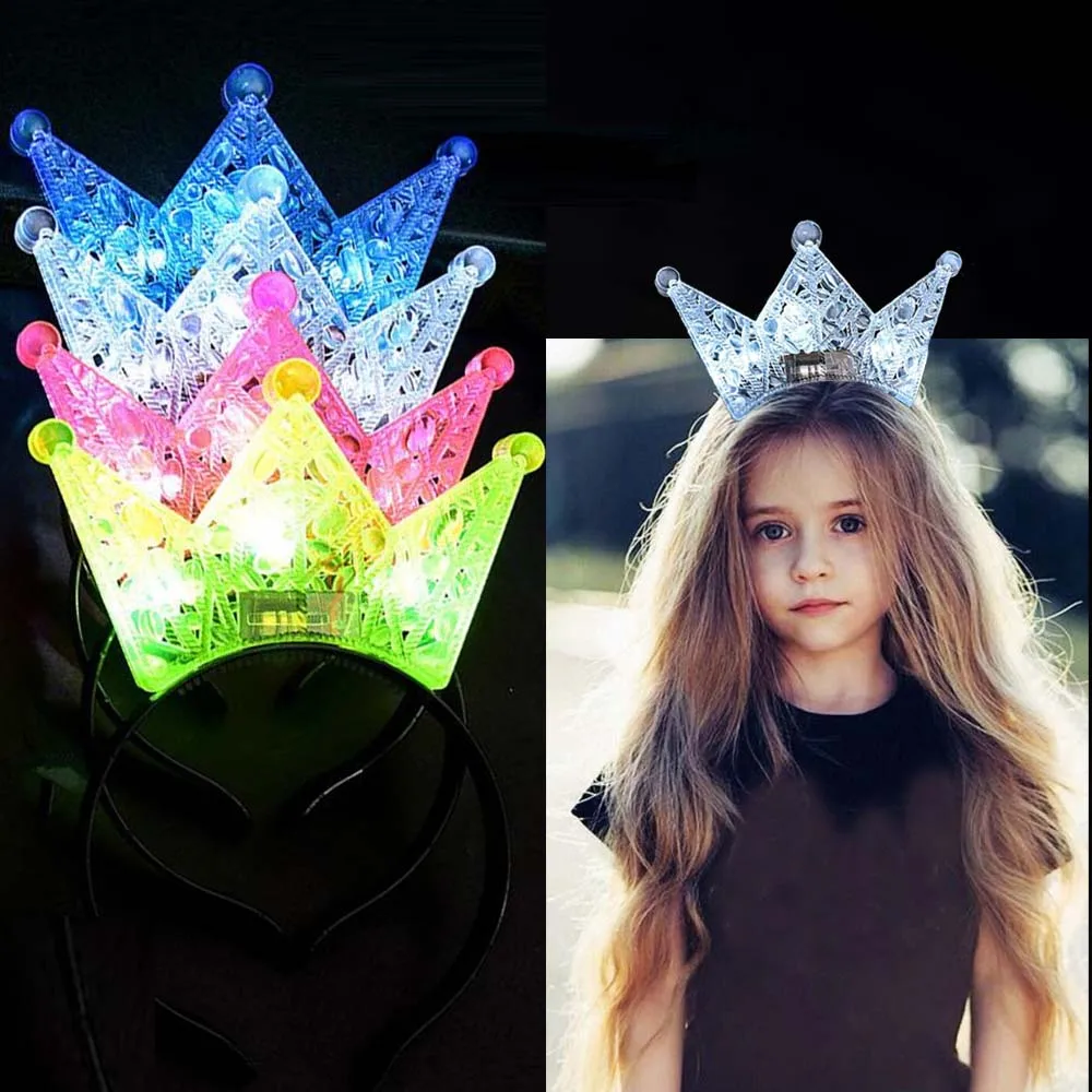1pcs-Women-Girl-Glow-Headband-Crown-Tiara-Light-Hairband-Party-Gift ...