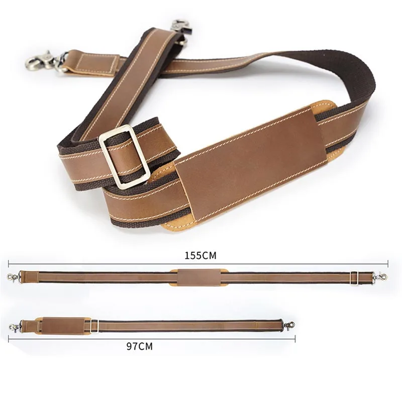 Luufan-Genuine-Leather-Shoulder-Strap-For-Travel-Bag-Vintage-Crazy ...