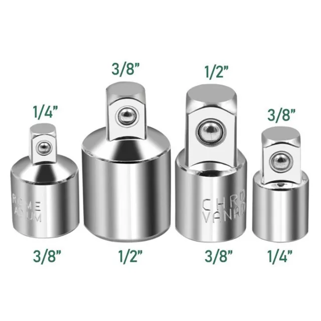 4pcs 1/4 3/8 1/2 Drive Socket Adapter Converter Reducer Air Impact ...