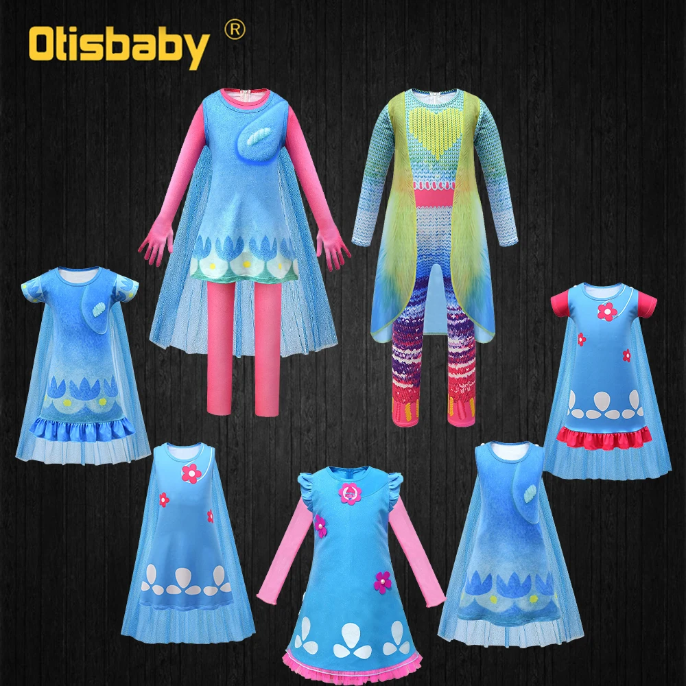 Trolls-2-Halloween-Girls-Trolls-Costume-Summer-Princess-Poppy-Dress ...