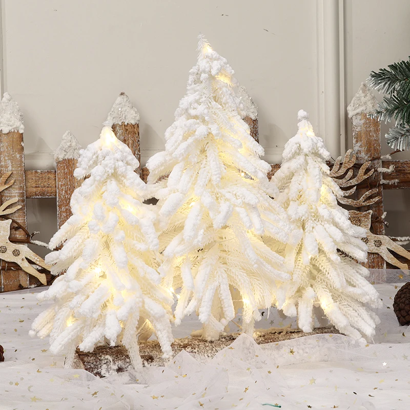 Artificial-Christmas-Tree-Pine-White-Nordic-Flocking-2022-New-Year ...