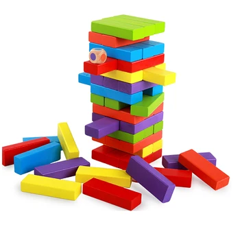 Rainbow Wooden Mini Jenga Blocks (48 Pieces/Set) - Queerks™