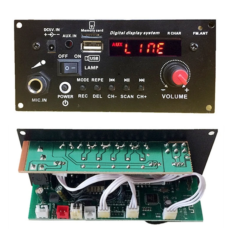 3.7V lithium battery Digital Bluetooth Mono Amplifier Board Microphone ...