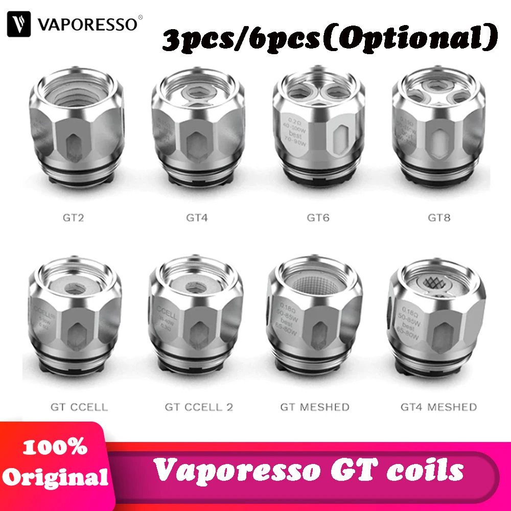3PCS-6PCS-Vaporesso-GT2-GT4-GT6-GT8-GT-CCELL-2-GT-Mesh-Coil-Head-For ...