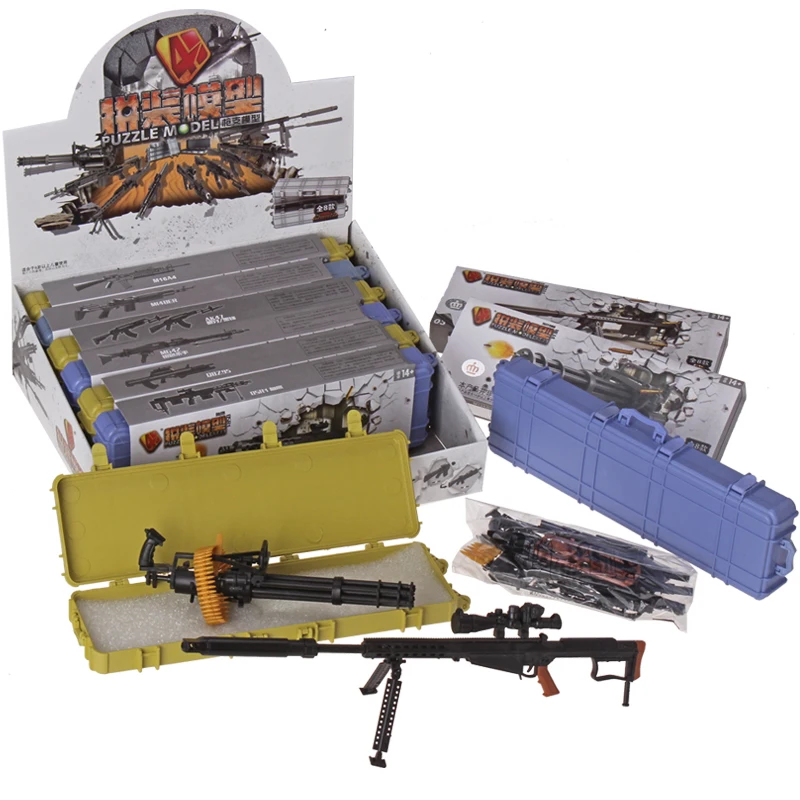 8 Boxes /Set Assembled Plastic Gun Model 1: 6 Machine Gun MG42 M16A1 ...