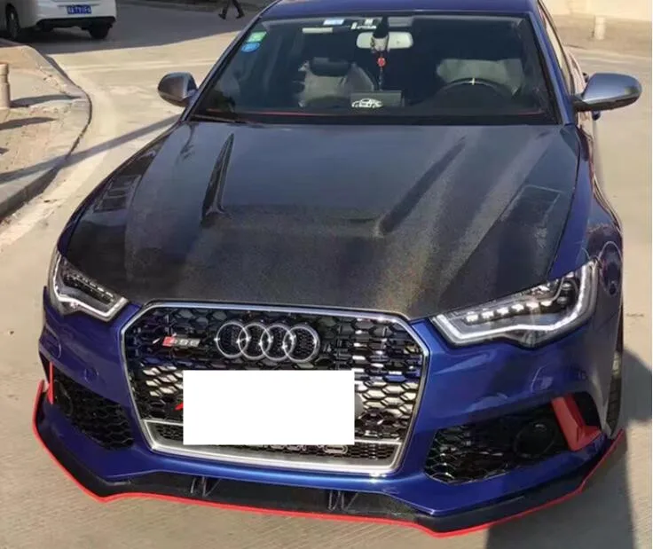 A6 S6 Rs6 Real Carbon Fiber Car Front Bumper Engine Hoods Cover For ...