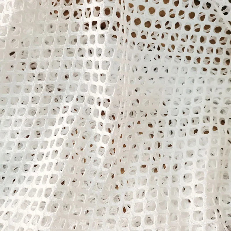White Fishnet Fabric