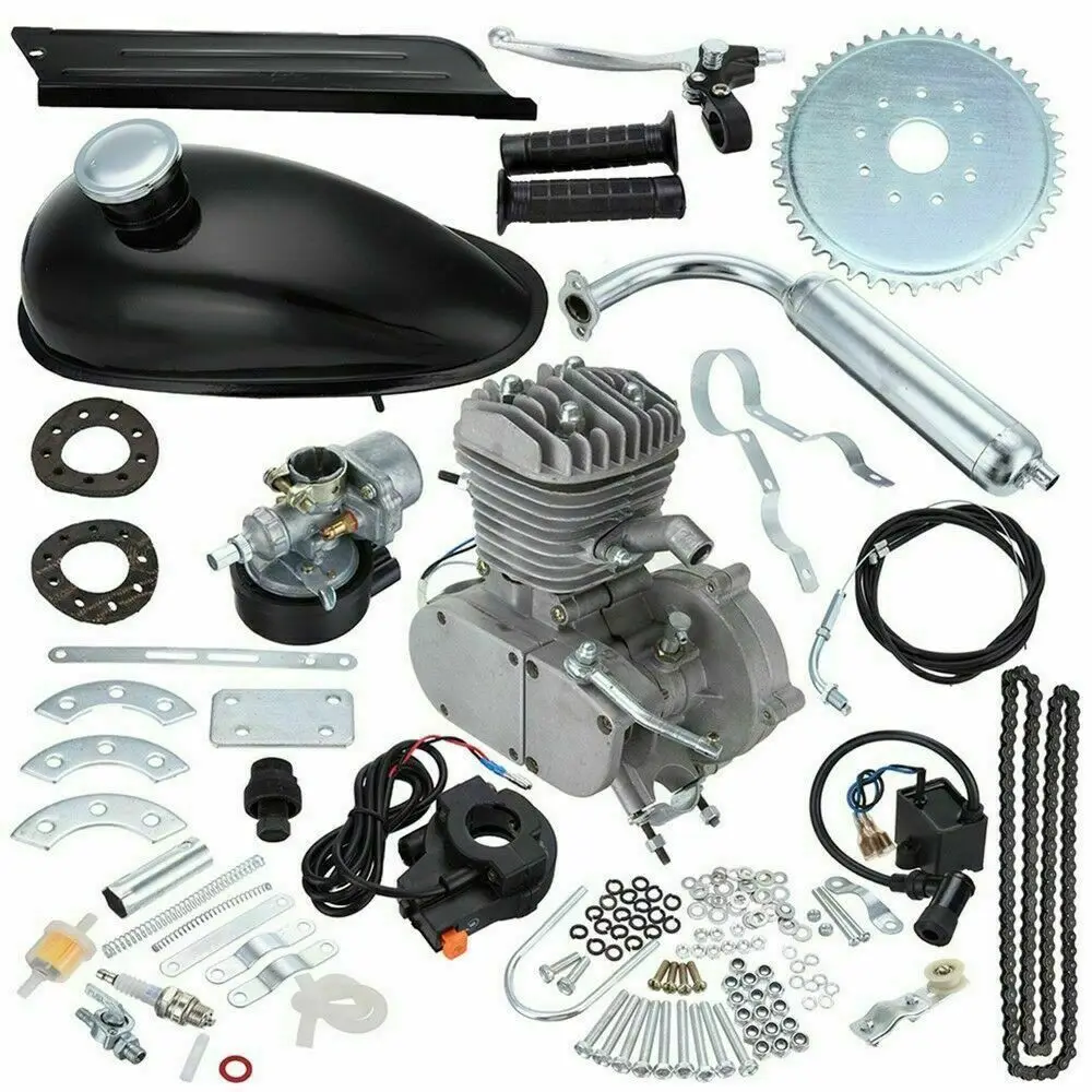 80cc-2-Cycle-Engine-Motor-Kit-For-Motorized-Bicycle-Bike-Sliver-Engine ...
