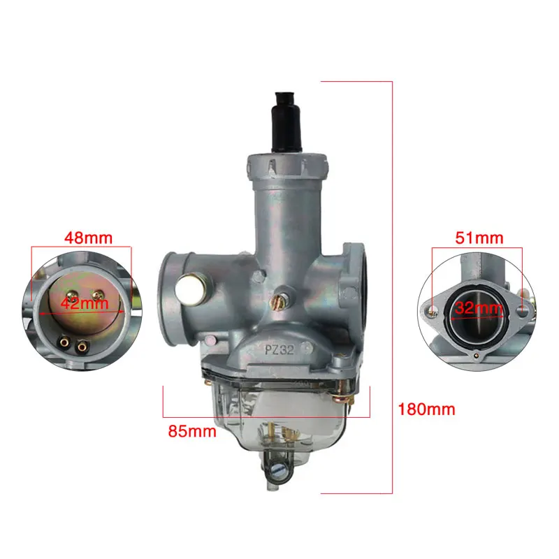 PZ32 Carburetor Manual Choke For Keihin PZ Carburetor 250-350CC with ...