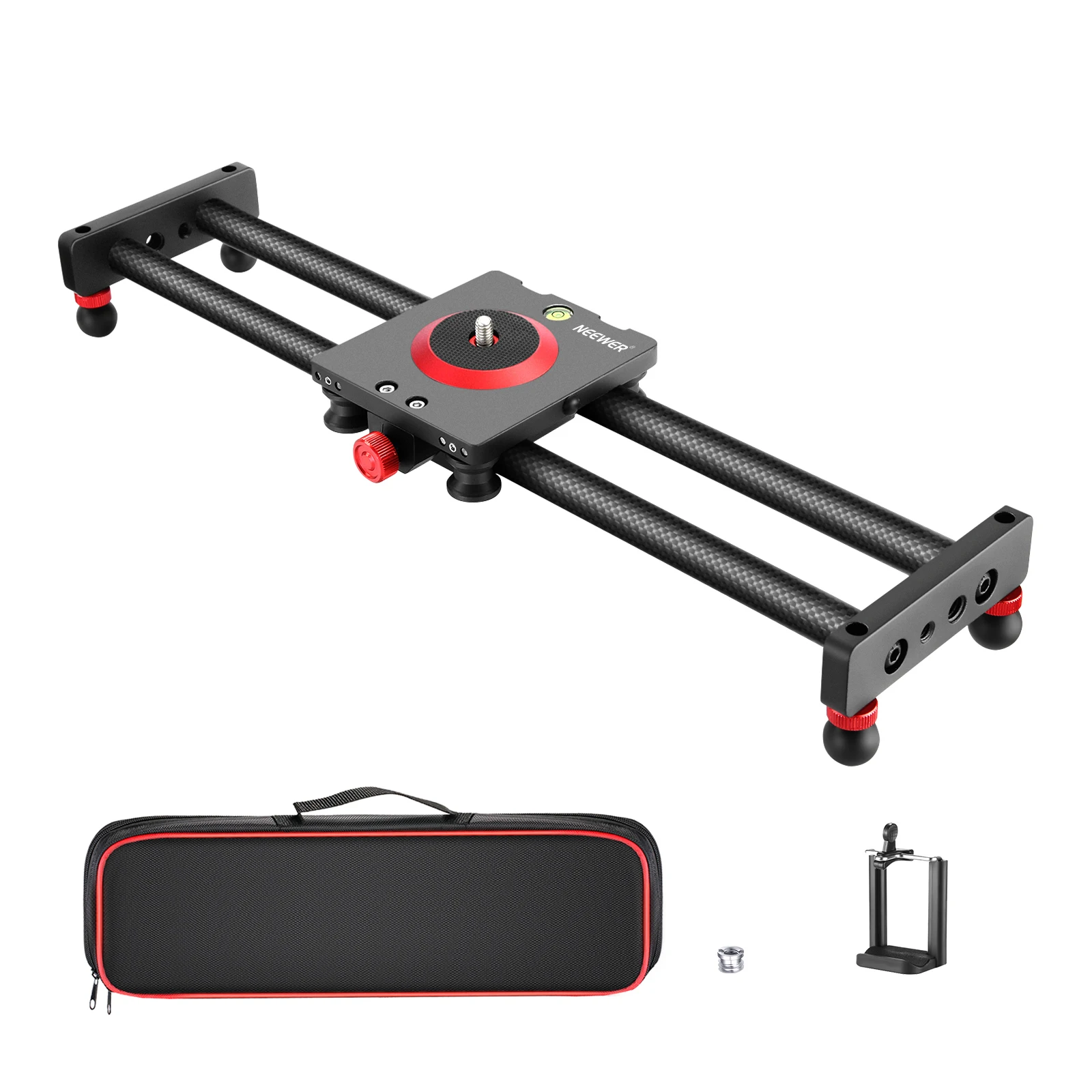 Neewer-Camera-Slider-Carbon-Fiber-Dolly-Rail-16-40cm-with-4-Bearings ...