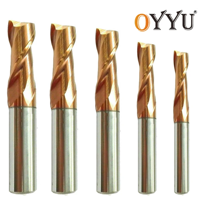 OYYU 2 플루트 HRC60 엔드 밀 라우터 비트 8mm 10mm 6mm 4mm 12mm 2f 초경 밀링 커터 공구 fresa ...