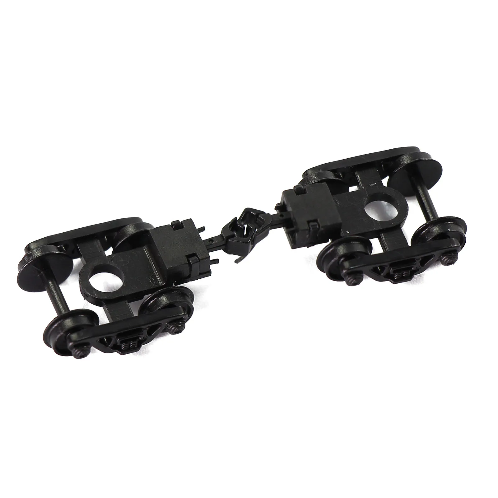 24pcs N Scale Model Train Bogie 1:150 Plastic 33" Wheels with Couplers ...