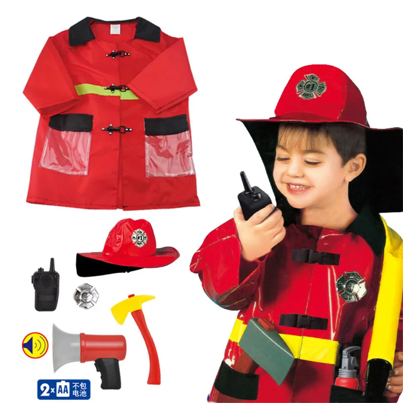 6Pcs-set-Children-Firefighter-Fireman-Cosplay-Toys-Kit-Helmet-Fire ...