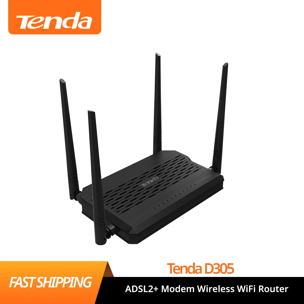Tenda módem inalámbrico D305, enrutador WiFi de 300Mbps, enrutador de ...