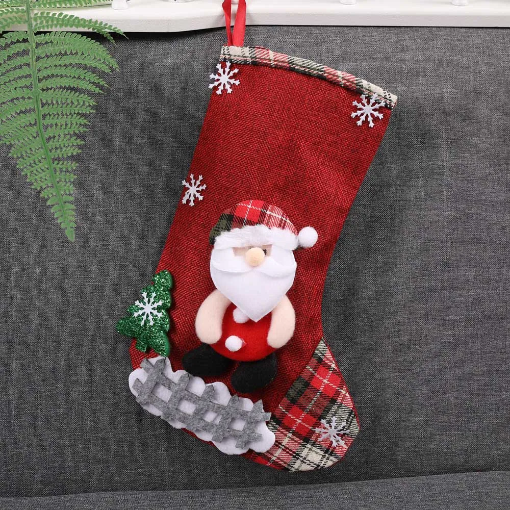 Рождественский носок, Рождественская ткань, конфетный подарок ...