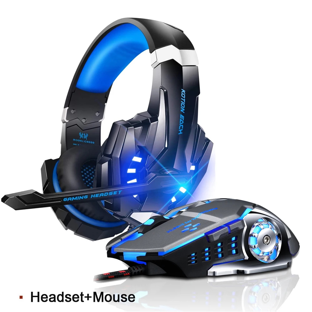 EACH G9000 Stereo Gaming Headset for PS4 Deep Bass Computer Game ...