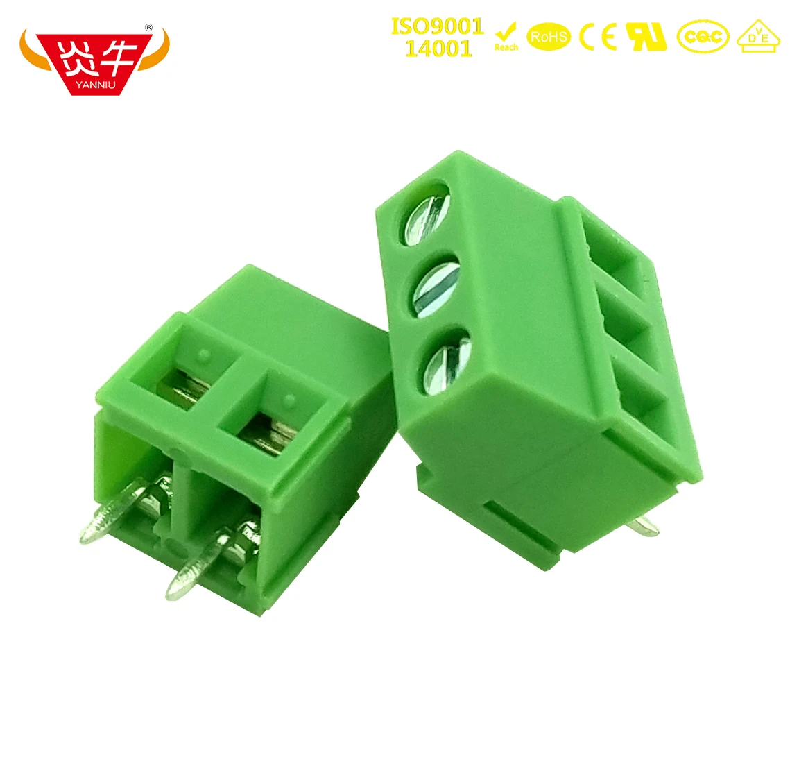 Kf128 3.81 2p 3p Pcb Connector Universal Screw Terminal Pcs - AliExpress