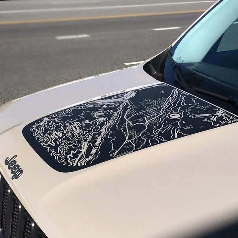 Large-Front-Head-Hood-Map-Route-Sticker-Decal-Vinyl-Graphics-Wrap-for ...