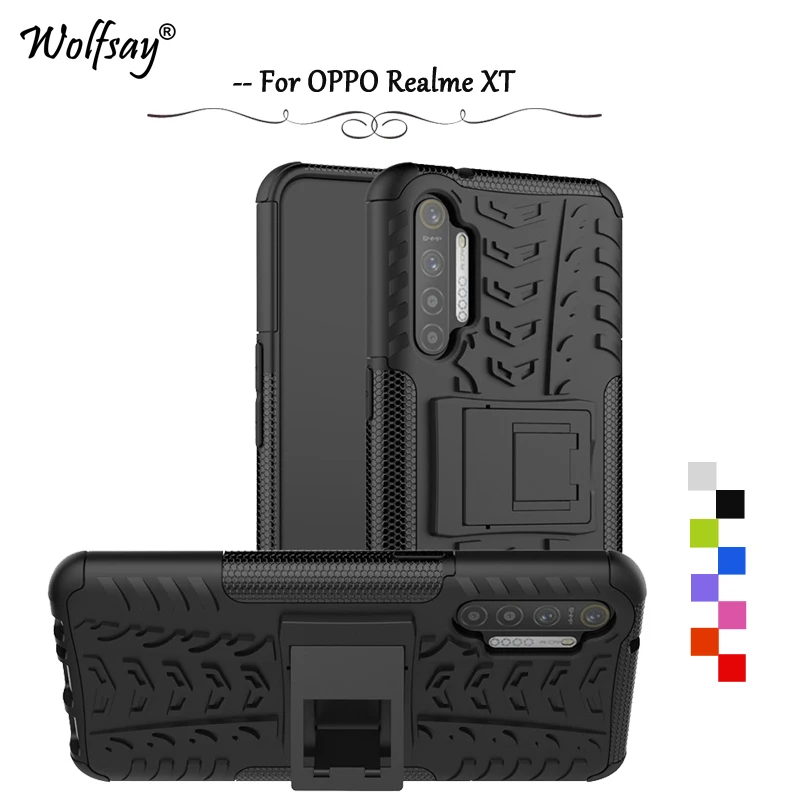 For Realme XT Case Shockproof Armor Rubber Hard Back PC Phone Case For ...
