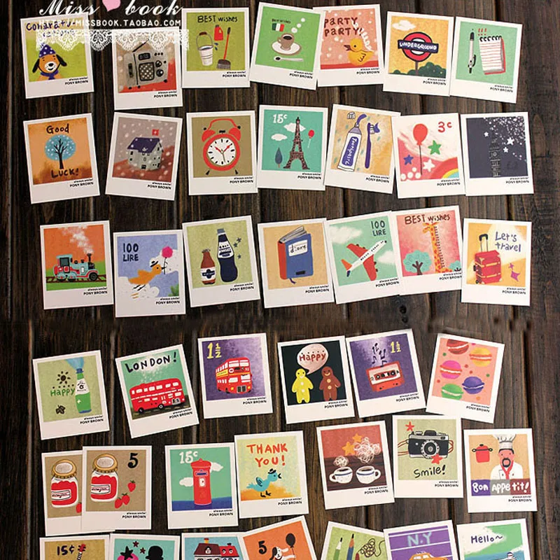 40pcs/lot New happy life mini message cards Single Page Type Greeting ...