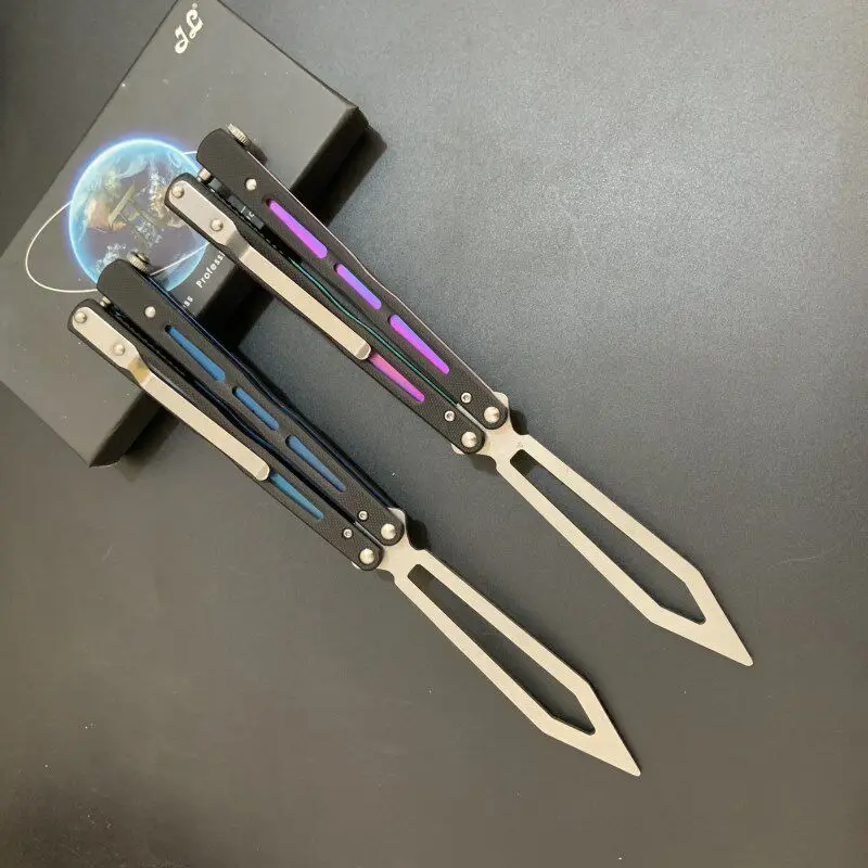 Not Sharp Butterfly Kinfe Trainer Practice Swinging EDC Balisong ...