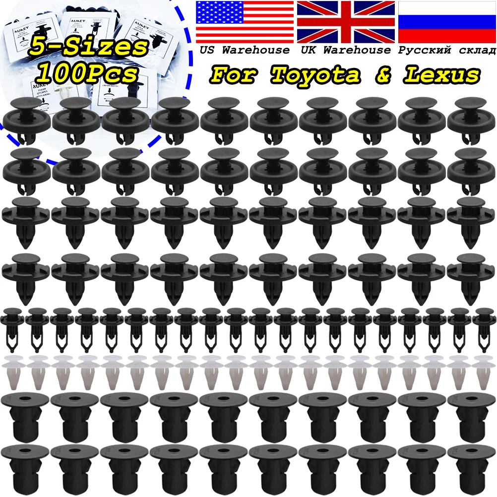Erick's Wiper 100x Car Trim Panel Clips Bumper Hood Mud Flaps Fastener ...