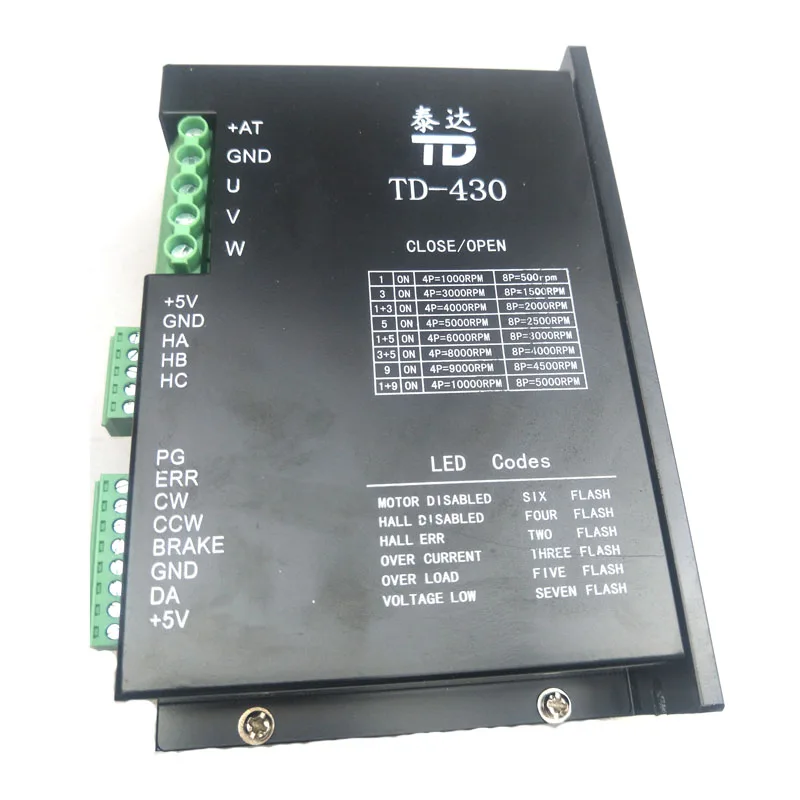 Td-430 Bldc Motor Driver 48v 1000w 30a Brushless Dc Motor Driver ...