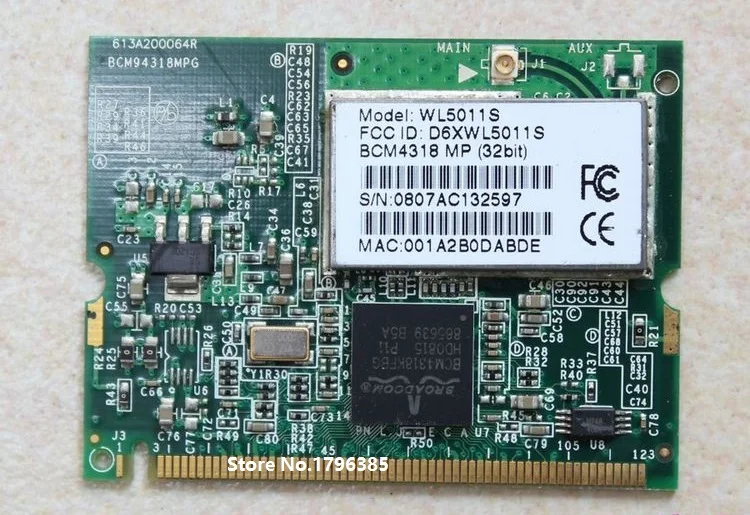 Para Broadcom BCM4318 tarjeta Wlan media mini pci inalámbrica interna ...
