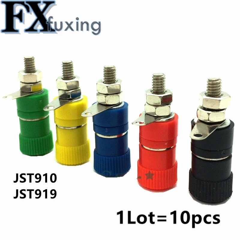 10PCS Terminal Blocks JS 910B JS 919 4mm Amplifier Terminal Connector Binding Post Banana Plug ...