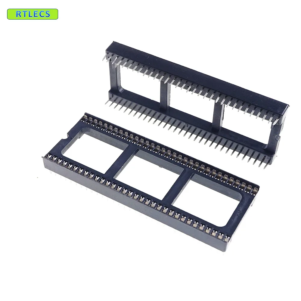 10pcs IC socket 64 Pin 1.778mm Pitch 2 rows with bar Tin plate Vertical ...
