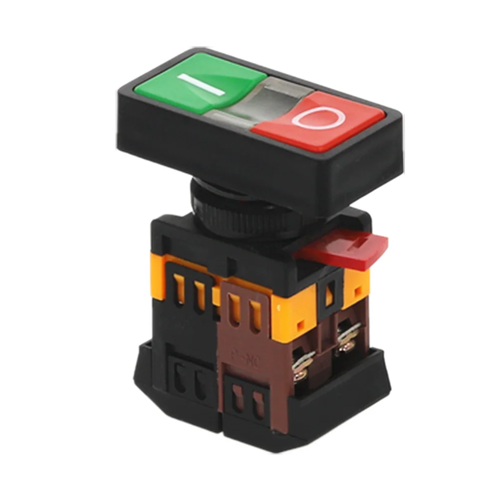 As-22n 25n Start-stop Double Pushbuttons Switch With Led Lamp(mounting ...