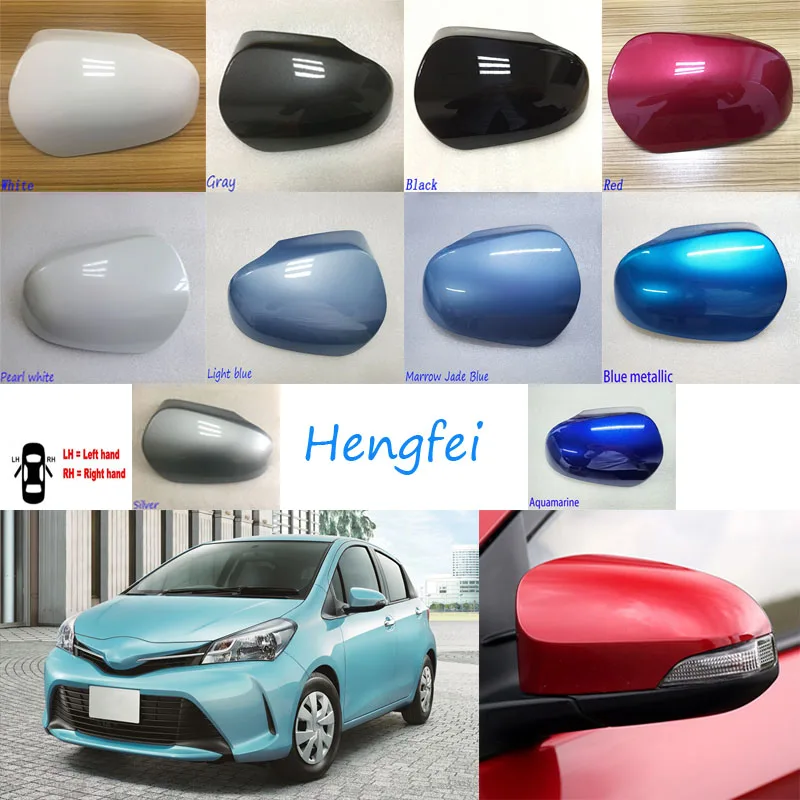 Car Accessories For Toyota Vitz 2011~2019 Rearview Mirror Cover Reverse ...