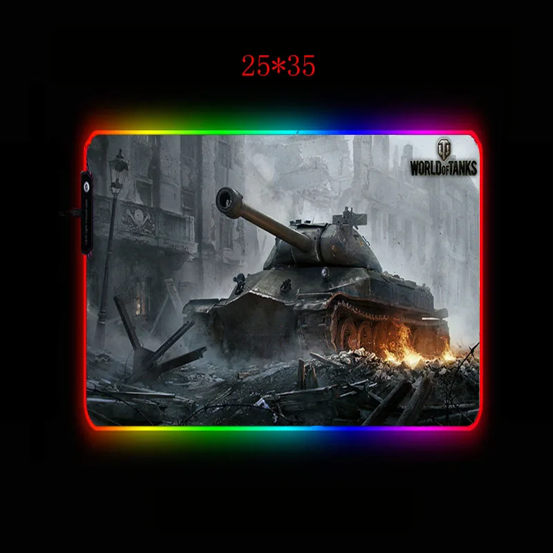 XGZ World of Tanks Gaming Mouse Pad Gamer Computer Mousepad RGB Backlit ...