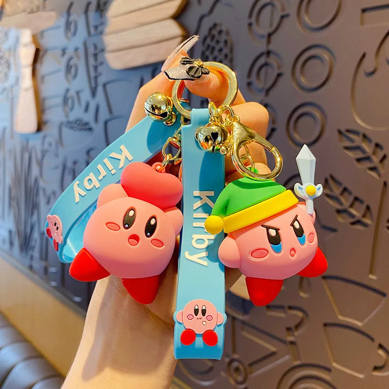 PVC Cartoon Star Kabi Metal Keychain Red Strawberry Love Pendant Cute ...