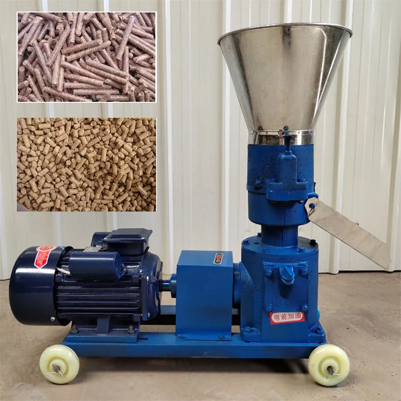 220V/ 380V Pellet Presse Tierfutter Holz Pellet Mill Biomasse Pellet ...