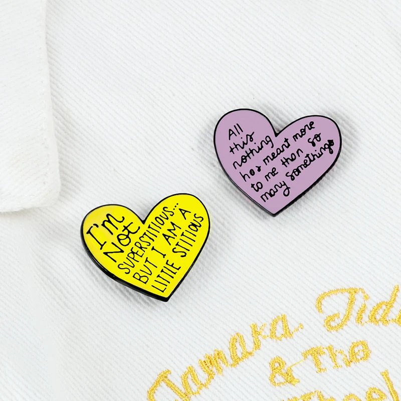 Cute Heart Pins Cartoon Creative Metal Brooches For Girls Bestfriend ...