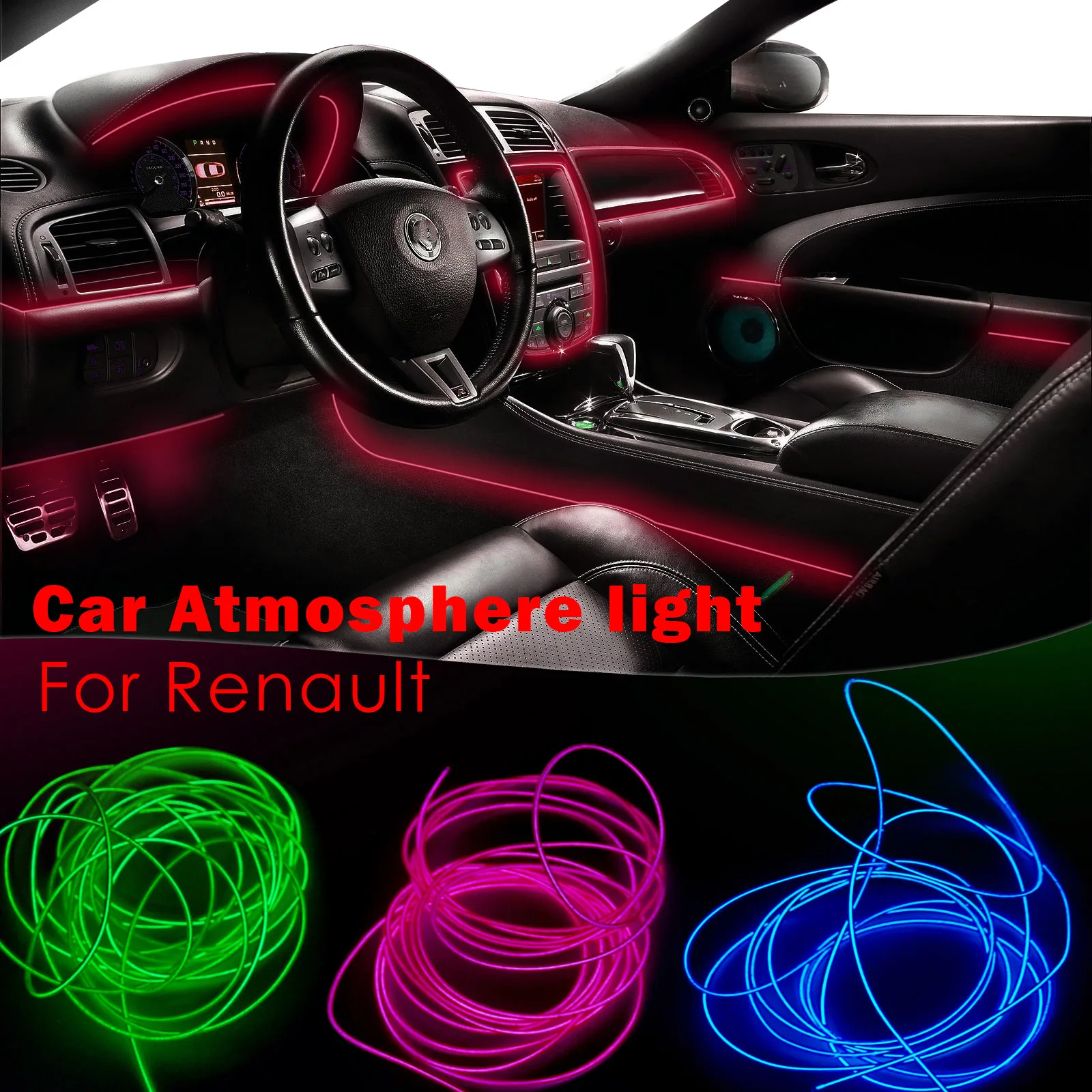 Tira-de-luces-LED-para-coche-luz-de-ambiente-Interior-con-USB-para ...