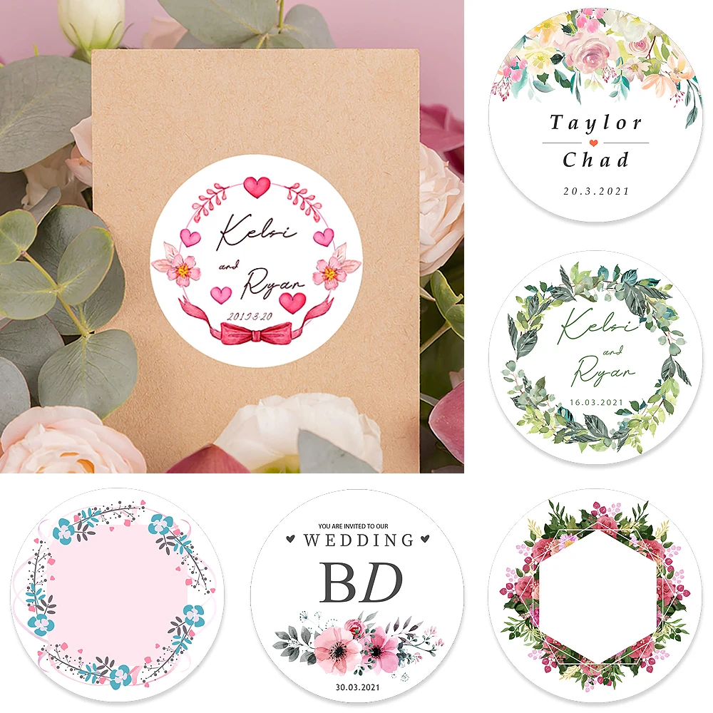 Favor Bag Stickers Custom Sticker Wedding Seal Personalized Stickers ...