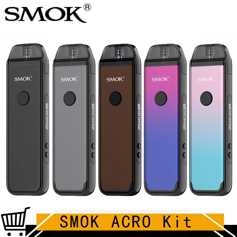 Original SMOK ACRO Vape Kit 25W 1000mAh Battery Meshed 0.8ohm & DC 1 ...