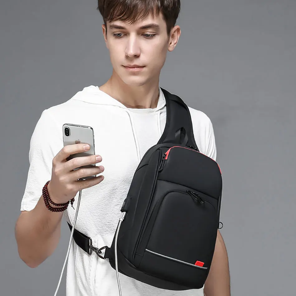Rumocovo® Sac à Bandoulière Antivol Pour Hommes Sacoche De Poitrine