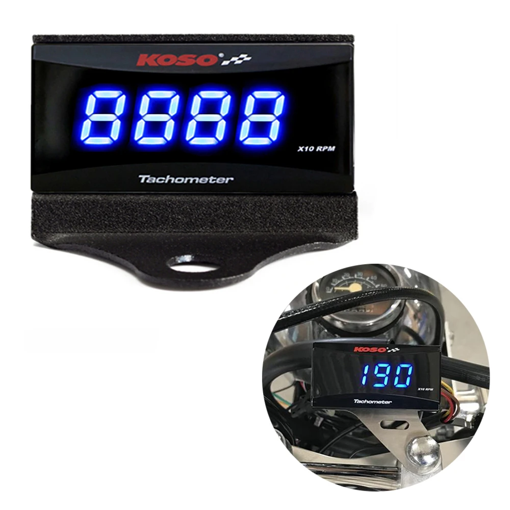 KOSO-Mini-RPM-Meter-Digital-Square-LCD-Display-Engine-Tach-Hour-Meter ...