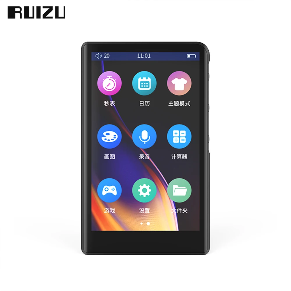 RUIZU reproductor MP3 de Metal H9, con Bluetooth 5,0, pantalla táctil completa, altavoz ...